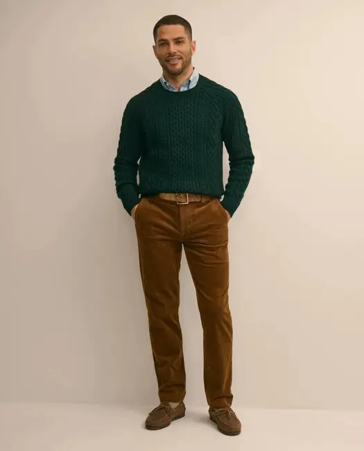 Brooks Brothers Regular Fit Wide-wale Corduroy Pants - Brown