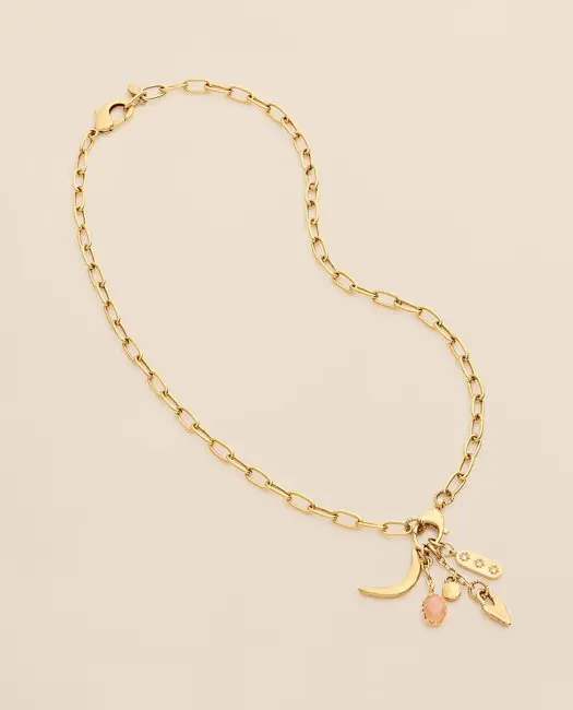 Brooks Brothers S Loni Paul Cubic Zirconia & Moonstone Necklace In 14k Plated - Gold