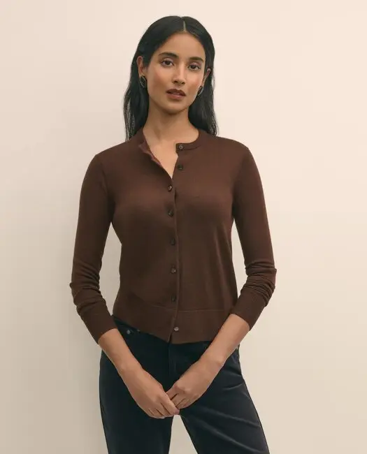 Brooks Brothers Ultimate Merino Twinset Cardigan Sweater | | Small - Medium Brown