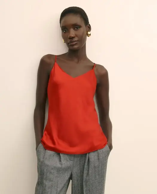 Brooks Brothers V-neck Cami - Bright Red