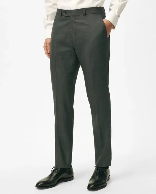 Brooks Brothers S Explorer Collection Slim Fit Wool Nailhead Suit Pants - Grey