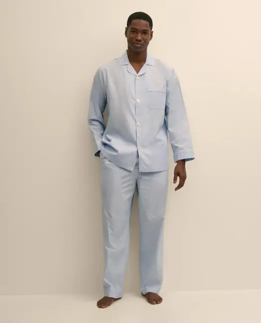 Brooks Brothers Cotton Broadcloth Pajamas - Hydrangea