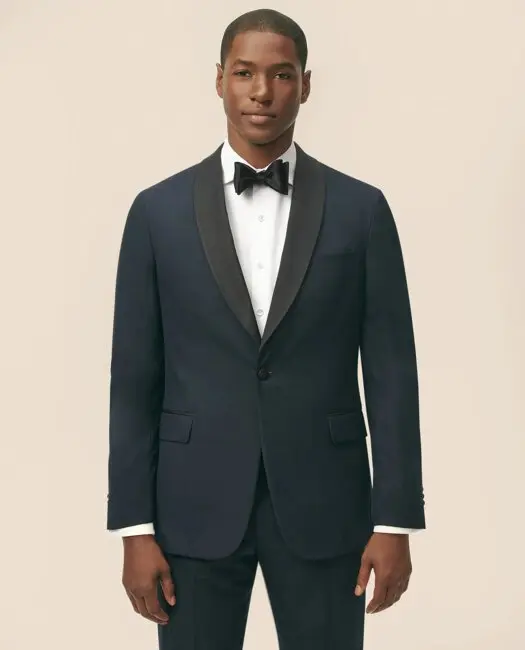 Brooks Brothers S Classic Fit Wool 1818 Shawl Collar Tuxedo - Navy