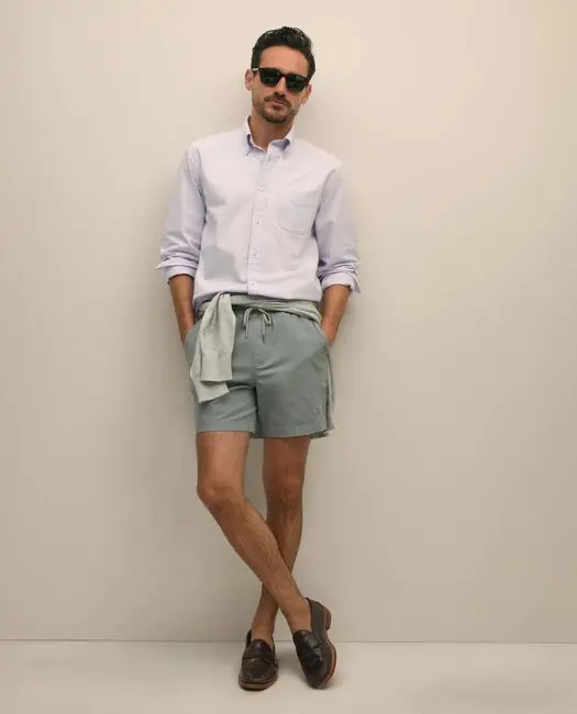 Brooks Brothers The 6" Friday Drawstring Shorts - Grey