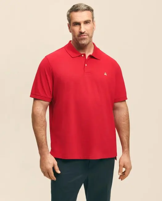 Brooks Brothers Golden Fleece Big & Tall Stretch Supima Polo Shirt - Red