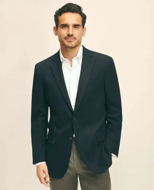 Brooks Brothers Traditional Fit Stretch Wool Hopsack Blazer