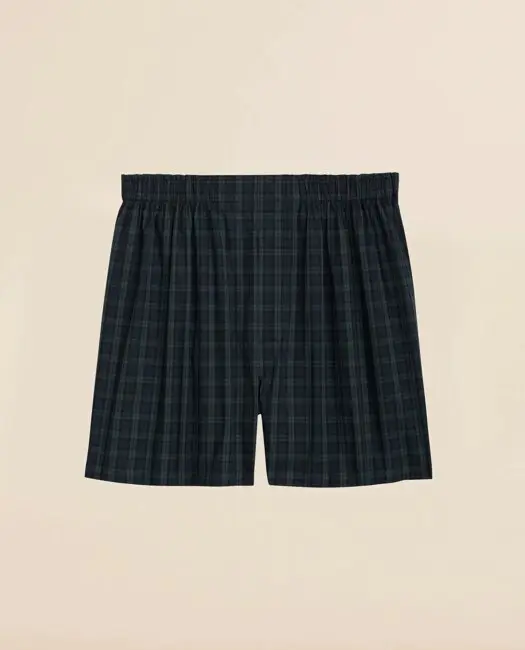 Brooks Brothers Cotton Poplin Black Watch Tartan Boxers - Navy
