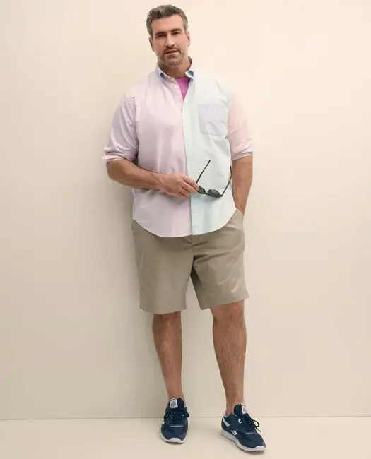 Brooks Brothers Big & Tall Friday Shirt, Fun Stripe - Multicolor
