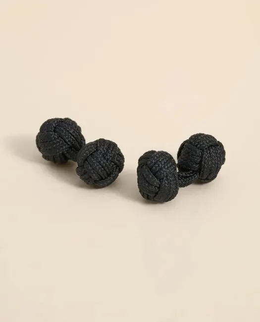 Brooks Brothers S Woven Knot Cufflinks - Black