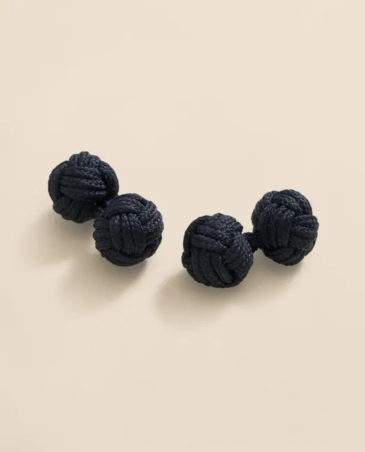 Brooks Brothers S Woven Knot Cufflinks - Navy