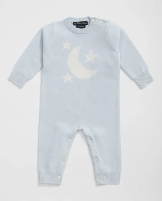 Brooks Brothers Cashmere Moon Motif Onesie