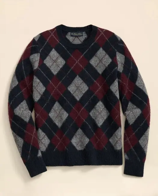 Brooks Brothers Brushed Wool Argyle Sweater