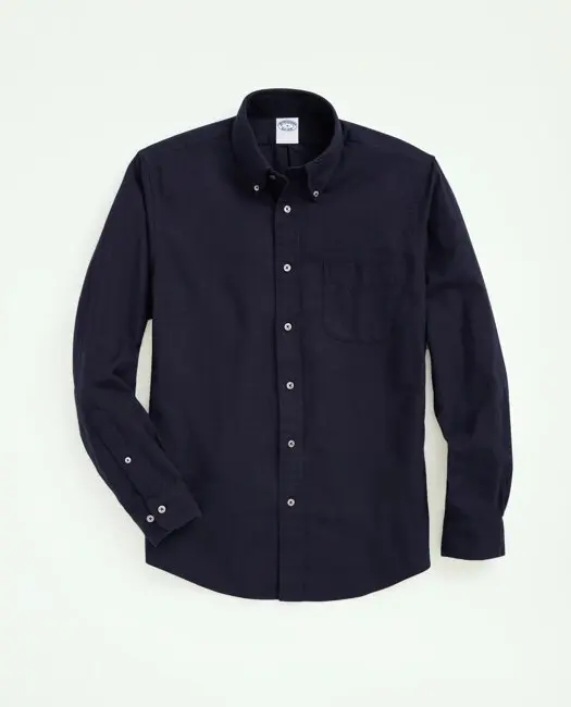 Brooks Brothers Portuguese Flannel Polo Button Down Collar Shirt | | Large - Navy
