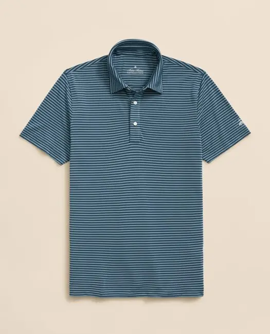Brooks Brothers Performance Series Vintage Stripe Pique Polo Shirt | | Medium - Blue