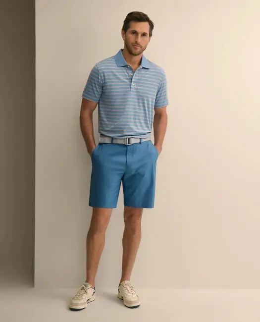 Brooks Brothers 9" Performance Series Stretch Shorts - Blue