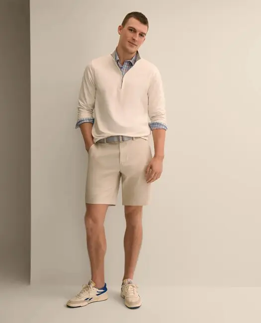 Brooks Brothers 9" Performance Series Stretch Shorts - Light Tan
