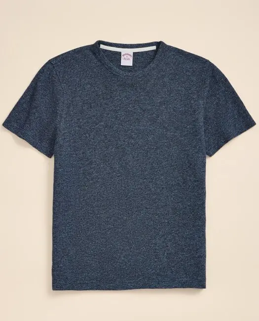 Brooks Brothers S Cotton-linen Pique T-shirt - Navy
