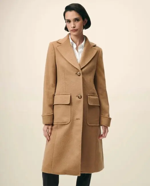 Brooks Brothers Hair Polo Coat - Camel