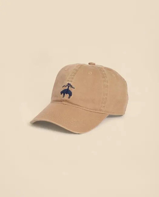 Brooks Brothers Cotton Logo Baseball Hat - Khaki