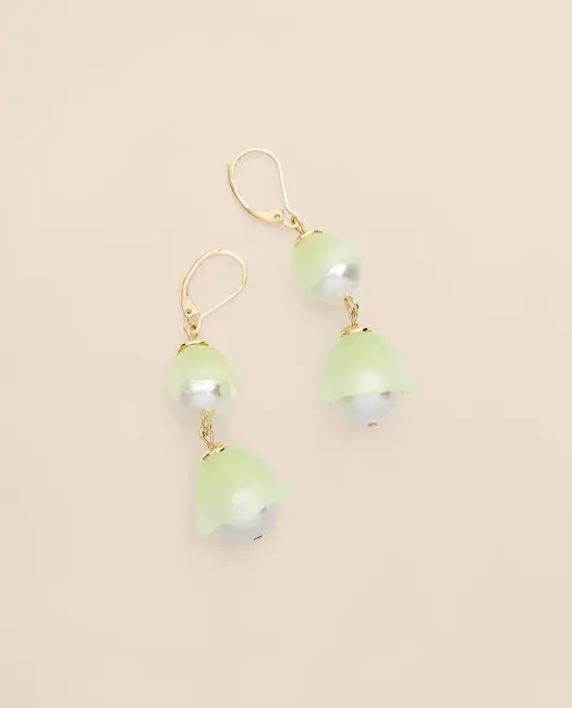 Brooks Brothers Faux Pearl And Cubic Zirconia Drop Earrings - Gold