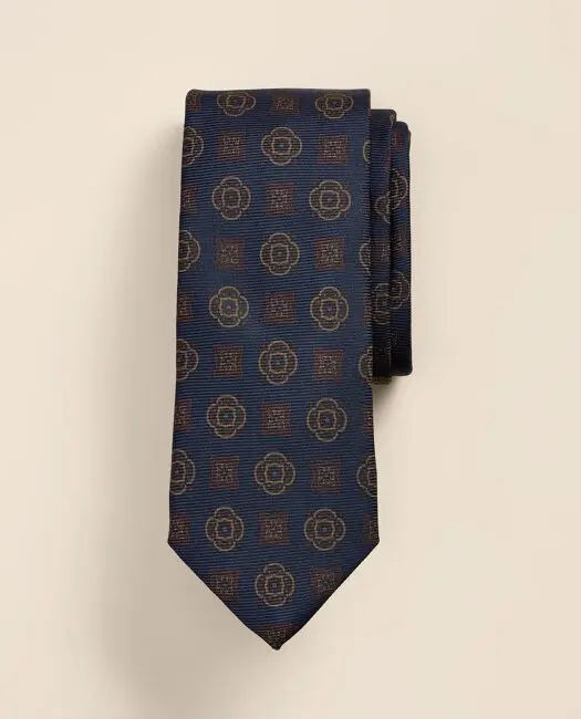 Brooks Brothers Silk Foulard Neck Tie - Blue
