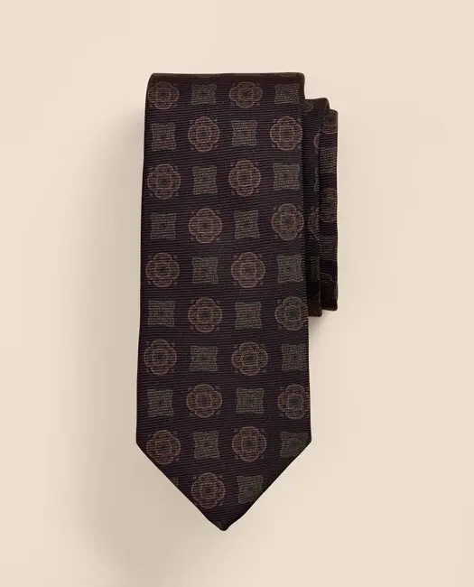 Brooks Brothers Silk Foulard Neck Tie - Dark Red