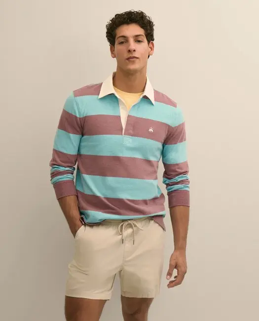 Brooks Brothers Cotton Rugby Shirt - Blue