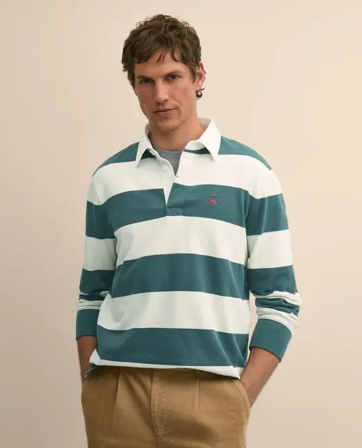 Brooks Brothers Cotton Rugby Shirt - Green