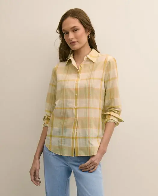 Brooks Brothers Relaxed Cotton Madras Shirt - Multicolor
