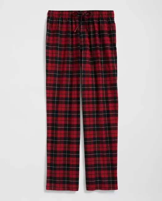 Brooks Brothers Cotton Flannel Tartan Lounge Pants - Red