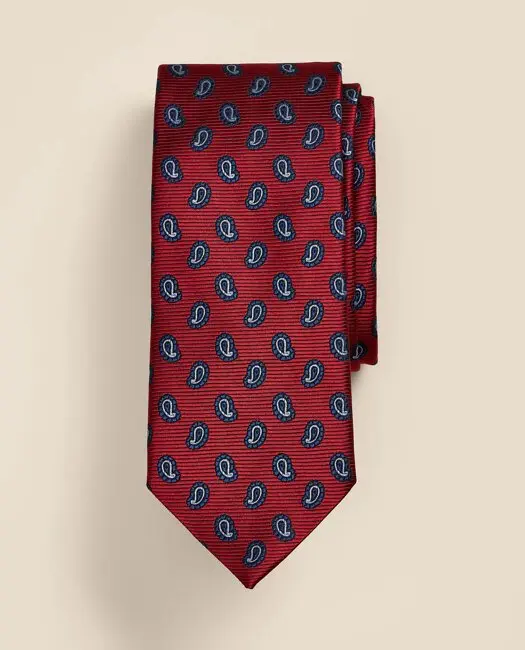 Brooks Brothers Silk Paisley Neck Tie - Red