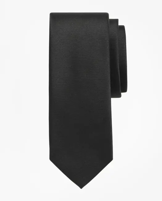Brooks Brothers S Silk Formal Solid Tie - Black