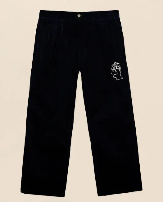 Brooks Brothers X Brain Dead Cotton Corduroy Embroidered Emblem Suit Pants - Navy