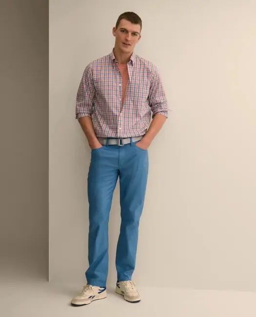 Brooks Brothers S Performance Series Stretch 5-pocket Pants - Blue