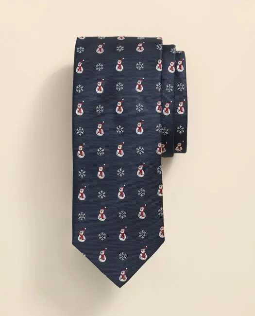 Brooks Brothers Silk Snowman Tie