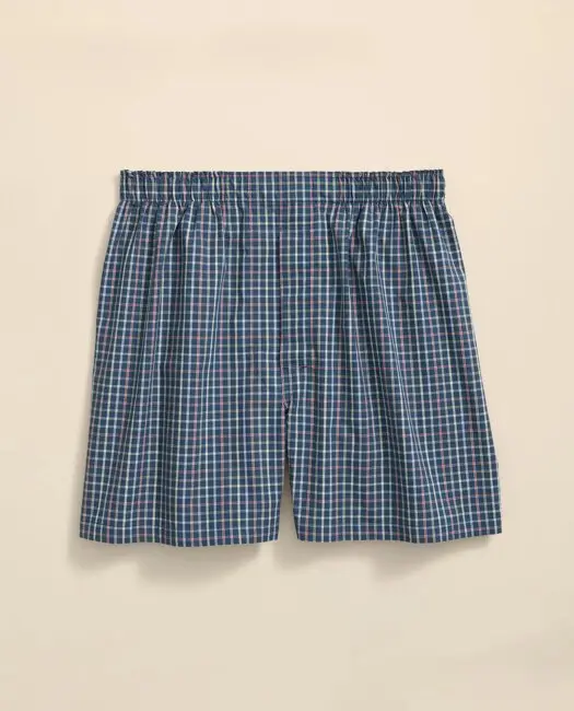 Brooks Brothers Cotton Broadcloth Multi-windowpane Boxers