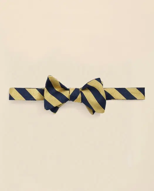 Brooks Brothers Stripe Bow Tie - Navy
