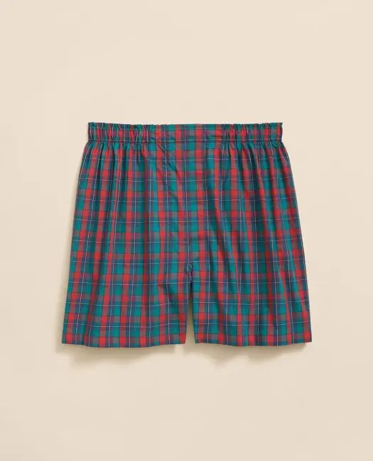 Brooks Brothers Cotton Broadcloth Multi Tartan Boxers - Multicolor