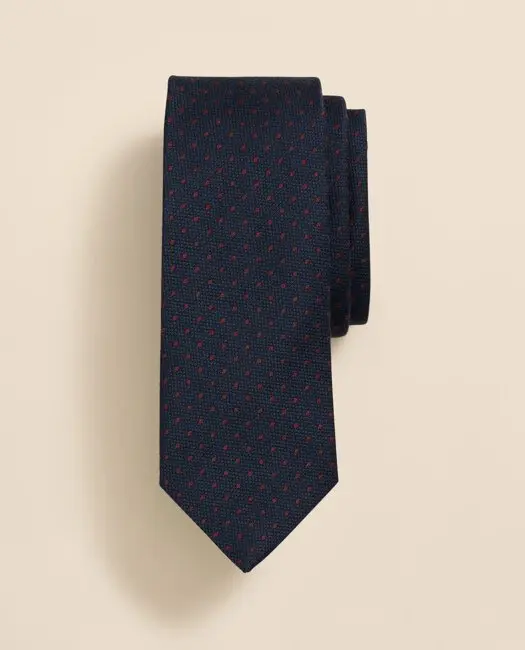 Brooks Brothers Wool-silk Textured Dot Tie
