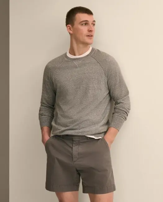 Brooks Brothers Linen-cotton-cashmere Sweatshirt Sweater - Grey