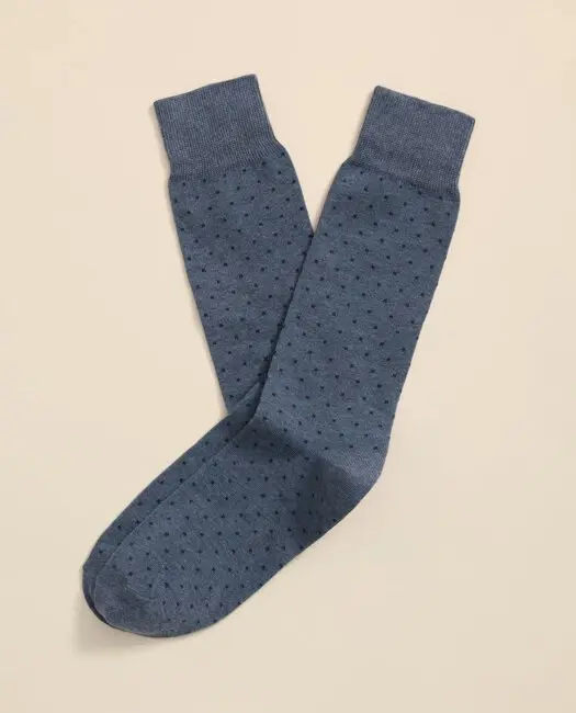 Brooks Brothers Cotton-blend Mini-dot Socks - Blue