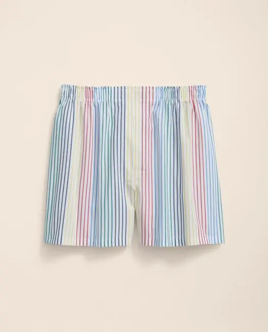 Brooks Brothers Cotton Broadcloth Archive Stripe Boxers - Multicolor