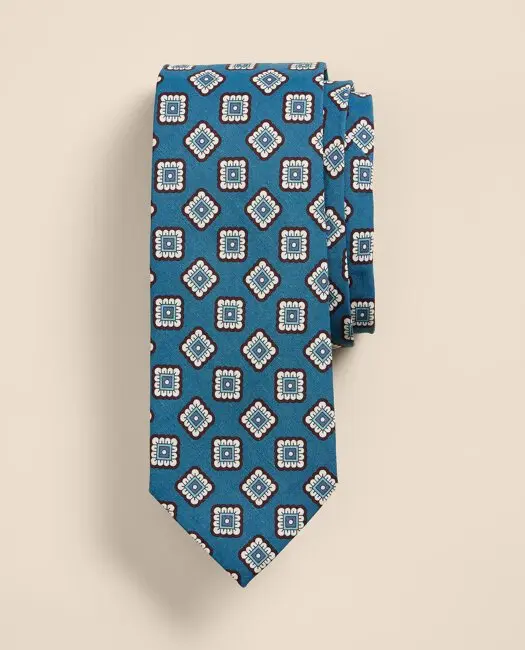 Brooks Brothers Linen-silk Foulard Tie - Grey