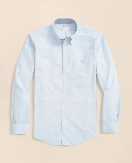 Brooks Brothers Stretch Non-iron Oxford Button-down Collar Sport Shirt | | Small - Blue