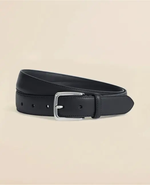 Brooks Brothers S Classic Leather Belt - Black