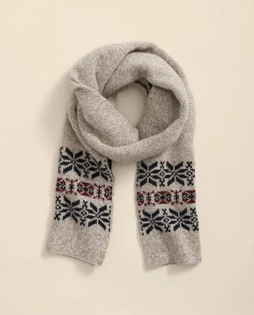 Brooks Brothers Wool-cashmere Archive Jacquard Scarf - Beige