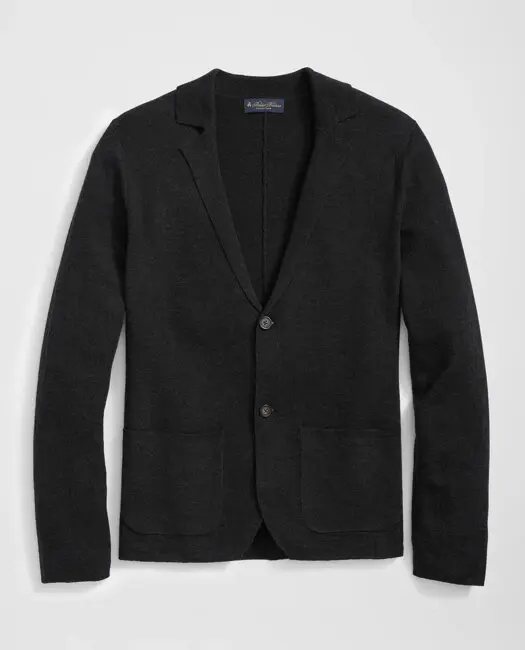 Brooks Brothers Ultimate Merino Wool Sweater Blazer - Charcoal