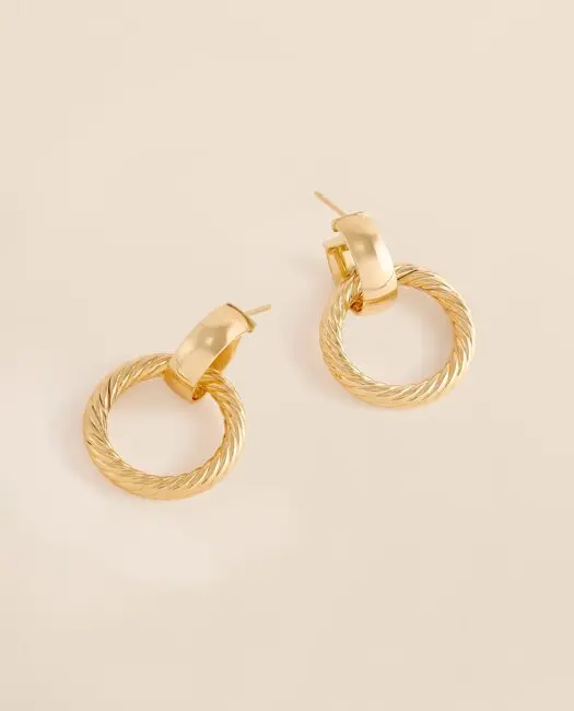 Brooks Brothers S 14k Large Oval Earrings - Gold