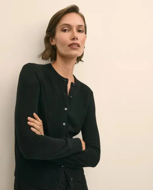 Brooks Brothers Cashmere Cardigan Sweater | | Large - Black