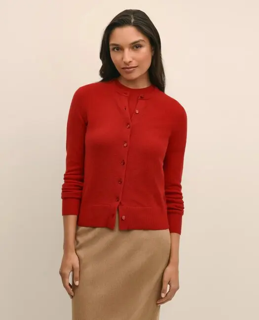 Brooks Brothers Cashmere Cardigan Sweater | | Large - Red